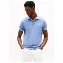 Poloshirt Tommy Hilfiger "GARMENT DYE REG POLO", Herren, Gr. XL, blau (brisk blau), Jersey, Obermaterial: 100% Baumwolle, Shirts, leicht gewaschene Optik