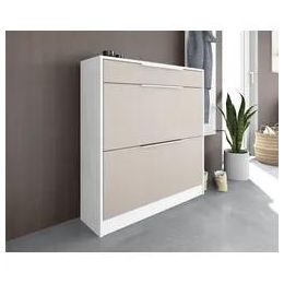 borchardt M&ouml;bel Schuhschrank BORCHARDT M&Ouml;BEL "Oliva", wei&szlig; (wei&szlig; matt, cappuccino congo), B:89cm H:96cm T:24cm, Schr&auml;nke, Schuhschrank, Stehende Montage, Wandmontage & Glasb&ouml;den unter Mehr aus der Serie