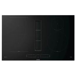 Gorenje Kochfeld mit Dunstabzug "GEH8432BSCWF", Energieeffizienz: A+++ (A+++-D), schwarz, B:83cm H:23,3cm T:52cm, Kochfelder, 80cm Induktionskochfeld mit Dunstabzug