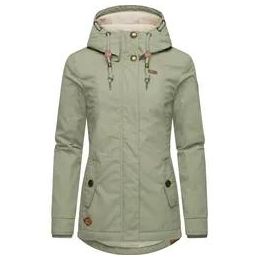 Winterjacke Ragwear "Monade", Damen, Gr. 6XL (52), gr&uuml;n (grape leaf), Obermaterial: 65% Polyester, 35% Baumwolle. Futter: 100% Polyester. Wattierung: 100% Polyester, figurbetont Po-bedeckend, verstellbar Rippstrickb&uuml;ndchen mit Druckknopf, Jacken Winterjacke, Damen Winterparka mit Kapuze und m. Fleece gef&uuml;ttert