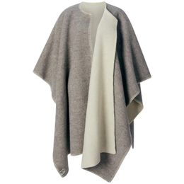 R&oslash;ros Tweed Norwegischer Lang-Poncho Lammwolle