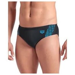 Badehose arena "MEN'S arena OPENINGS SWIM BRIEFS", Herren, Gr. 9 (XXXL), N-Gr, schwarz (schwarz, turquo), Obermaterial: 80% Polyamid, 20% Elasthan, Badehosen Badehose, 4-Wege Stretchmaterial, chlor- und salzwasserbest&auml;ndig