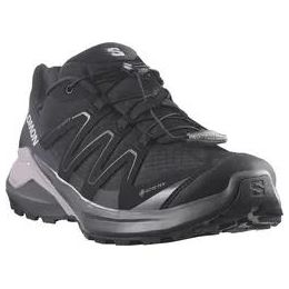 Trailrunningschuh Salomon "EXAMOTION GORE-TEX", Damen, Gr. 43, schwarz, nine iron, nirvana, Synthetik, Textil, Schuhe, wasserdicht