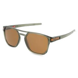 Oakley OO9436 LATCH BETA | Herren-Sonnenbrille | Fassung: Vollrand, Quadratisch, Kunststoff, Olive | Glasfarbe: Orange