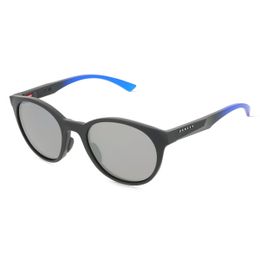 Oakley OO9474 SPINDRIFT | Damen-Sonnenbrille | Fassung: Vollrand, Rund, Kunststoff, Schwarz Matt | Glasfarbe: Grau