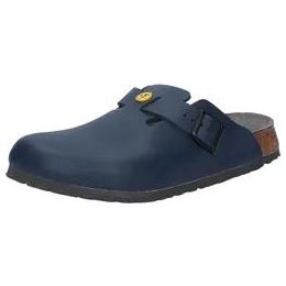Pantolette Birkenstock "Boston ESD", Damen, Gr. 37, blau, Obermaterial: 100% Rindsleder Leather cow., Schuhe Pantolette
