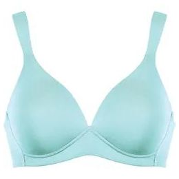 Schalen-BH Naturana "The Wednesday", Damen, Gr. 95, Cup B, blau, Obermaterial: 89% Polyamid, 11% Elasthan. Miedereinsatz: 100% Polyester, bequem, BHs Schalen-BH, herausnehmbare Pads, breite Tr&auml;ger, Entlastungstr&auml;ger, feminin, basic