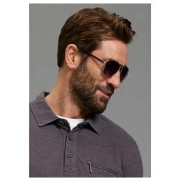 H.I.S. Sonnenbrille H.I.S "mit polarisierende Gl&auml;ser reduzieren st&ouml;rende Reflexionen beim Tragen", Herren, dunkelgrau matt, gemustert, Sonnenbrillen Sonnenbrille, Filterkategorie 3, 100% UVA & 100% UVB Schutz