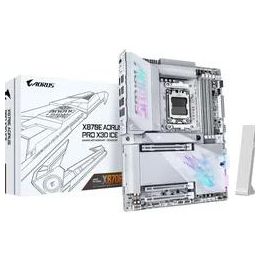 Gigabyte Mainboard "X870E AORUS PRO X3D ICE Mainboard &ndash; Unterst&uuml;tzt AMD Ryzen 9000 Prozess", ohne farbbezeichnung, B:31cm H:9,4cm T:34cm, Mainboards