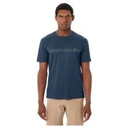 Funktionsshirt Vaude "MEN'S CYCLIST T-SHIRT V", Herren, Gr. XL, schwarz sea, dar, Web, Obermaterial: 70% Baumwolle, 30% Lyocell, regular fit, Rundhals, weit normaler Saum, Shirts Funktionsshirt, sportliche Passform, kurze &Auml;rmel, f&uuml;r vielseitige Aktivit&auml;ten