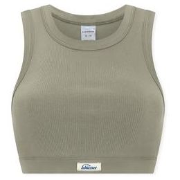 Bustier Schiesser "Revival Kollektion", Damen, Gr. 40, N-Gr, 713, gr&uuml;n, Feinripp, Obermaterial: 95% Baumwolle, 5% Elasthan, BHs Bustier, Breite Abschl&uuml;sse an Dekollet&eacute; und Armausschnitt
