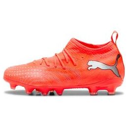 Fu&szlig;ballschuh Puma "FUTURE 9 MATCH FG/AG JR", Kinder, Gr. 38,5, glowing rot, Puma wei&szlig;, Puma schwarz, Puma silber, Synthetik, Schuhe Fu&szlig;ballschuh, mit Nockensohle f&uuml;r Rasen- und Kunstrasenpl&auml;tze