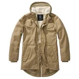 Winterjacke BRANDIT "Brandit Herren Marsh Lake Parka", Herren, Gr. L, camel, 80% Polyester, 20% Baumwolle, unifarben, normal, ohne Ausschnitt, Jacken Winterjacke