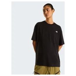T-Shirt The North Face "W TNF ESSENTIAL SIMPLE DOME OS SS TEE", Damen, Gr. XXL, tnf schwarz, Obermaterial: 100% Baumwolle, normal, Rundhals, Shirts T-Shirt, Oversized Passform, kurze &Auml;rmel, f&uuml;r aktive Aktivit&auml;ten