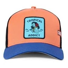 Trucker Cap COASTAL "Coastal HFT Tropical Addict", Herren, Gr. onesize, apricot, blau, 60% Baumwolle, 40% Polyester, Caps