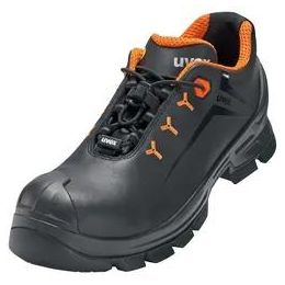 Sicherheitsschuh Uvex "2 MACSOLE Halbschuh" Gr. 47, schwarz (schwarz, orange), 47, Obermaterial: 100% Lederimitat synthLeather., Schuhe