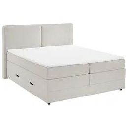 Meise M&ouml;bel Boxbett MEISE.M&Ouml;BEL "Columbia mit extra gro&szlig;em Bettkasten", beige, B:194cm L:212cm, Stoffbezug Nordic (100% Polyester), Komplettbetten, erh&auml;ltlich in 180x200cm