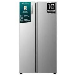HISENSE Side-by-Side "RS3P538NA", Energieeffizienz: E (A-G), inox, B:91,1cm H:178,6cm T:600cm, K&uuml;hlschr&auml;nke, einfacher Side by Side mit Premium-Ausstattung