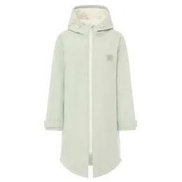 Kurzmantel Zwillingsherz "Oversize Windjacke ZH", Damen, Gr. L/XL, salbei, Web, Obermaterial: 100% Polyester, kontrastfarbene Details, unifarben, oversize knielang, ohne Ausschnitt, gerader Abschluss krempelbar,mit verstellbarem Klettverschluss, M&auml;ntel Kurzmantel, Kapuze, Rei&szlig;verschluss, seitliche Taschen, leicht wattiert