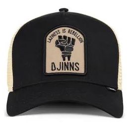 Trucker Cap Djinns "Djinns Trucker Cap HFT Rebellion", Herren, Gr. onesize, schwarz, beige, 60% Baumwolle, 40% Polyester, Caps