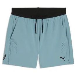 Trainingsshorts Puma "PWRMODE Shorts Herren", Herren, Gr. 3XL, Normalgr&ouml;&szlig;en, baltic sea blau, Obermaterial: 87% Polyester, 13% Elasthan. Taschenfutter: 100% Polyester. Unterer Bund: 89% Polyester, 11% Elasthan. Innere Tasche: 14% Elasthan, 86% Polyester, regular fit, Hosen