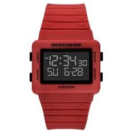 Chronograph Skechers "Larson", rot, schwarz, Armbanduhren, Herren, Chronograph, Quarzuhr, Armbanduhr, Herrenuhr, digital, Tag, Wochentag, Monat