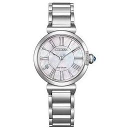 Solaruhr Citizen "Citizen L", silberfarben, hellrosa, Armbanduhren, Damen, Armbanduhr, Damenuhr, Edelstahlarmband, analog