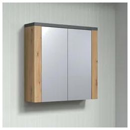 Spiegelschrank Welltime "Ambres", artisan eiche melamin, B:79cm H:78cm T:20cm, Schr&auml;nke, Spiegelschrank, Badspiegel in matter Echtholzoptik - Ma&szlig;e (B/T/H) 79/20/78 cm