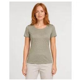 Laufshirt DEPROC ACTIVE "KITIMAT Motion", Damen, Gr. 40/42 (M), sand, 94% Polyester; 6% Elasthan, tailliert, Shirts Laufshirt, Funktionsshirt in Melangeoptik