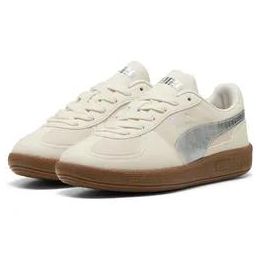 Sneaker Puma "PALERMO METALLIC SAFARI JR", Jungen, Gr. 37, alpine snow, Puma silber, Synthetik, unifarben, Schuhe Sneaker, f&uuml;r sportlichen Streetwear-Look, atmungsaktives Textil-Innenmaterial