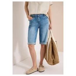 Loose-fit-Jeans Cecil, Damen, Gr. 34, light blau washed, Jeans, 78% Baumwolle, 20% Polyester, 2% Elasthan, unifarben, kurz, Jeans, High Waist