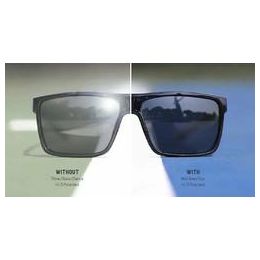 H.I.S. Sonnenbrille H.I.S "hochwertige blauverspiegelte polarisierende Gl&auml;ser", blau, kontrastfarbene Details, Sonnenbrillen Sonnenbrille, Vollrandrahmen, ovale Form, f&uuml;r SIE und IHN