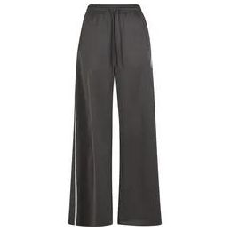 Jogginghose Urban Classics "Urban Classics Ladies Wide Leg Track Pants", Damen, Gr. S, US-Gr&ouml;&szlig;en, magnet, 100% Polyester, unifarben, loose fit, Hosen Jogginghose