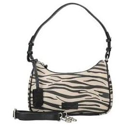 Henkeltasche Burkely "Burkely Taschen Veloursleder", Damen, Gr. onesize, schwarz-wei&szlig; (zebra), Veloursleder, Taschen