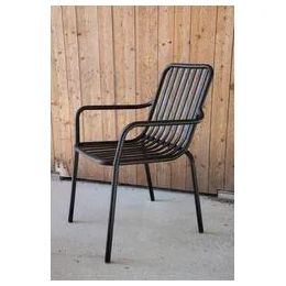 Gartenstuhl VENTURE HOME "Peking, Outdoor-Sitz f&uuml;r den Au&szlig;enbereich", schwarz, schwarz, schwarz, B:60cm H:85cm T:64cm, Aluminium, St&uuml;hle, Gartenstuhl, Outdoorstuhl rund, Aluminiumgestell, outdoor-geeignet