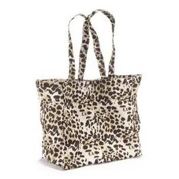 Shopper LSCN BY LASCANA "Schultertasche, Strandtasche, Badetasche, Sommertasche, Handtasche", Damen, Gr. B/H/T: 40cm x 42cm x 30cm, leo, Stoff, Textil, gemustert, Taschen Shopper, Einkaufstasche, Tragetasche mit angesagtem Leo-Print VEGAN