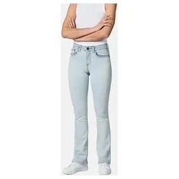 5-Pocket-Jeans PEAK TIME "Zenita", Damen, Gr. 26, L&auml;nge 32, stellar indigo, Jeans, Material: 85% Baumwolle, 12% Polyester, 3% Elasthan, bootcut fit lang, Jeans 5-Pocket-Jeans, Damen Bootcut Jeans mit Logopr&auml;gung