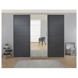 Schwebet&uuml;renschrank Rauch "Kleiderschrank Schrank Garderobe KOLUNA mit Spiegel", graumetallic, B:271cm H:210cm T:62cm, Holzwerkstoff, Schr&auml;nke, Schwebet&uuml;renschrank, Breiten 203/271/315/360 cm H&ouml;hen 210/229 cm MADE IN GERMANY