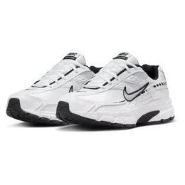 Sneaker Nike SPORTSWEAR "WMNS INITIATOR", Damen, Gr. 40,5, wei&szlig;, metallic silber, wei&szlig;, schwarz, Leder, Textil, Schuhe Sneaker, inspiriert vom Design des Nike P-6000