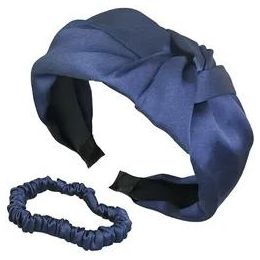 Diadem AILORIA "Set Hairband und Scrunchie S DELICAT & DOUX", Damen, blau, Modet&uuml;cher