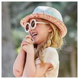Sonnenbrille MaxiMo, M&auml;dchen, wollwei&szlig;, Sonnenbrillen Sonnenbrille, wei&szlig;, Blume, polarisiert, BPA-frei, Girls