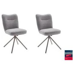 4-Fu&szlig;stuhl MCA furniture, grau, taupe, grau, B:52cm H:91cm T:64cm, Polyester, St&uuml;hle, 180 drehbar, Taschenfederkern