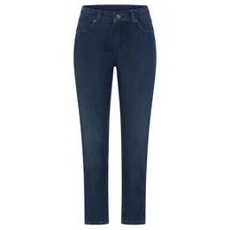 7/8-Jeans MAC "MELANIE 7/8 summer", Damen, Gr. 42, L&auml;nge 27, authentic dunkelblau used, Denim/Jeans, Obermaterial: 86% Baumwolle, 10% Polyester, 4% Elasthan, straight fit 7/8-L&auml;nge, Jeans, Sommerliche Denim-Qualit&auml;t, sehr leicht im Gewicht