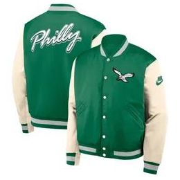 Collegejacke Nike "Nike Collegejacke Philadelphia Eagles Nike Legacy Bomber Jacket", Damen, Gr. M, gr&uuml;n, Popeline;Jersey, 100% Polyester, Jacken Collegejacke