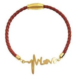 Adelia&acute;s Armreif ADELIA ́S "Damen Armband &ndash; Armreif aus Leder 17 cm", gold, Armb&auml;nder, Damen, 17cm, Leder, Armreif, Perfekt als Geschenk f&uuml;r besondere Menschen