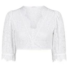 Dirndlbluse Nina von C. "Dirndl-Bluse halbarm Celine", Damen, Gr. 36, wei&szlig;, Obermaterial: 87% Polyamid PA. 13% Elasthan EL., Blusen Dirndlbluse