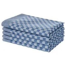 Geschirrtuch OTTO HOME "Keersten", blau, B:50cm L:70cm, Geschirrt&uuml;cher, Geschirrtuch, Grubentuch, 100 % Baumwolle, 5er-Set, 70 &times; 50 cm, Attraktives Design