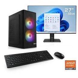 CSL PC-Komplettsystem "Spectrum V25288", Energieeffizienz: E (A-G), schwarz, Microsoft Windows 11 Home (64 Bit), 32 GB RAM 1.000 GB SSD, Computer_Komplettsysteme