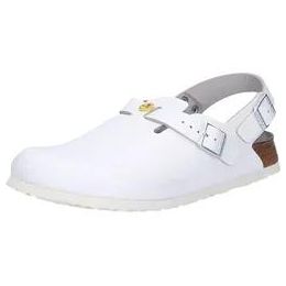 Pantolette Birkenstock "Tokio ESD", Damen, Gr. 42, wei&szlig;, Obermaterial: 100% Rindsleder Leather cow., Schuhe Pantolette