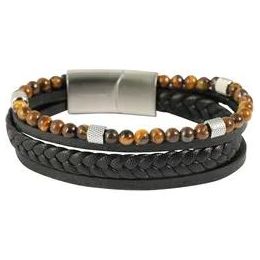 Adelia&acute;s Armband ADELIA ́S "Herren Armband &ndash; Lederarmband aus Leder 21 cm", schwarz, Armb&auml;nder, Herren, 21cm, Leder, Armband, Perfekt als Geschenk zum einfach so